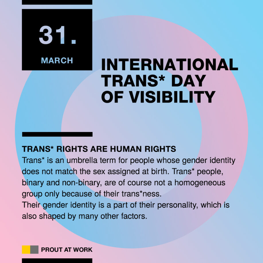 Trans* Day of Visibility 2024 - Prout at Work